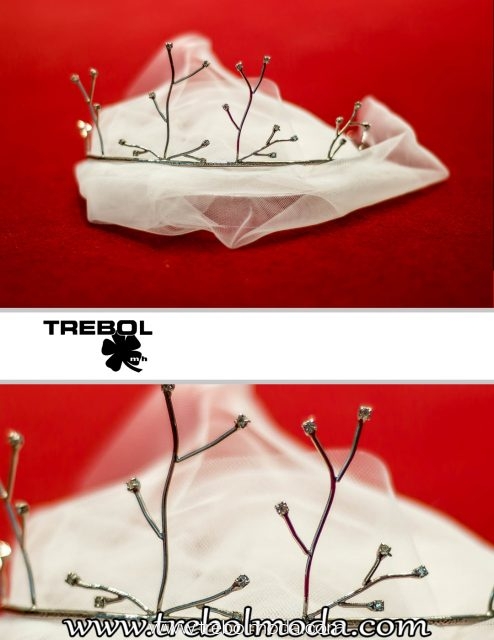 Vestido de novia con escote barco - Trebol Moda