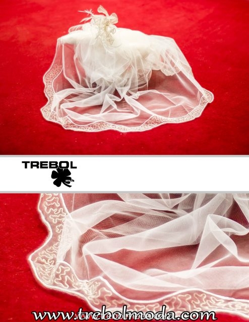 Vestido de novia con escote barco - Trebol Moda