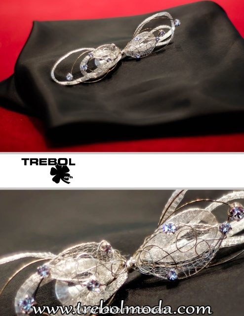 Vestido de novia con escote barco - Trebol Moda